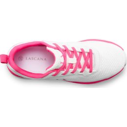 Lascana Damen Sneaker wei&szlig;/pink Gr&ouml;&szlig;e 40