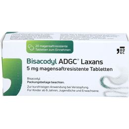 Bisacodyl Adgc Laxans 5 mg magensaftres.Tabletten 20 St