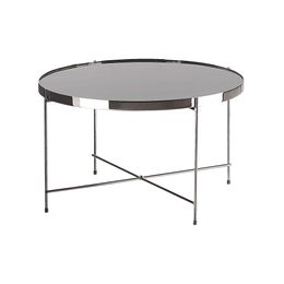 Beliani Couchtisch LUCEA in Schwarz/Silber - (W) 63 x (H) 38 x (L) 63 cm | Gr.: onesize