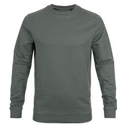Pullover French Terry oliv, Gr&ouml;&szlig;e S