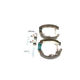 Bosch Bremsbackensatz KIT SUPERPRO 0 204 114 190 hinten rechts links vormontiert 17,46mm f&uuml;r PEUGEOT CITRO&Euml;N TOYOTA 424217 424228 049070H010