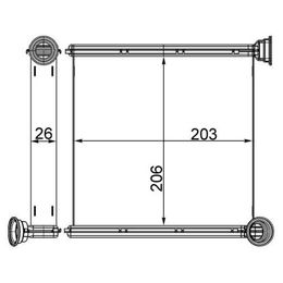 Mahle W&auml;rmetauscher, Innenraumheizung AH 256 000S f&uuml;r SKODA VW SEAT CUPRA AUDI (FAW) 5Q0819031 5Q0819031B