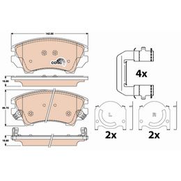 TRW Bremsbelagsatz, Scheibenbremse GDB1783 vorne rechts links f&uuml;r ROEWE (SAIC) BUICK (SGM) VAUXHALL SAAB CHEVROLET OPEL 1605232 95514526 9006945