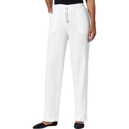Damen Schlupfhose mit Bindeband wei&szlig;, Gr&ouml;&szlig;e 19