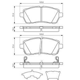 Bosch Bremsbelagsatz, Scheibenbremse 0 986 494 321 vorne rechts links f&uuml;r SUZUKI MAZDA DAIHATSU 55810-68L50 04465B1191 04465B1190