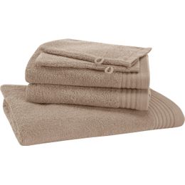 w&auml;schepur w&auml;schepur 5-tlg. Frottier-Sparset, Braun, Gr. 0 - 5-teiliges Sparset, Handt&uuml;cher, 100% Baumwolle