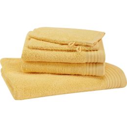 w&auml;schepur w&auml;schepur 5-tlg. Frottier-Sparset, Gelb, Gr. 0 - 5-teiliges Sparset, Handt&uuml;cher, 100% Baumwolle