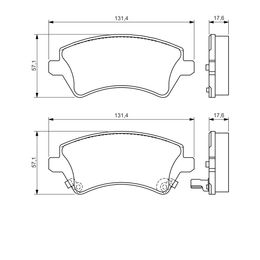 Bosch Bremsbelagsatz, Scheibenbremse 0 986 424 735 vorne rechts links f&uuml;r TOYOTA 0446502130 0446502061 0446502100