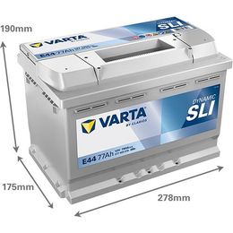 Varta Starterbatterie DYNAMIC SLI 12 V, 77 Ah, 780 A 577400078K262 12V 77Ah 780A f&uuml;r SKODA VW PEUGEOT SEAT TOYOTA AUDI MERCEDES-BENZ JAGUAR ROLLS-ROYC