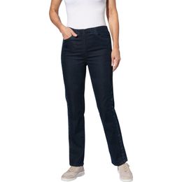 Damen Schlupfjeans mit seitlichem Druck dark blue, Gr&ouml;&szlig;e 54