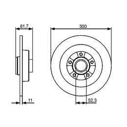 Bosch Bremsscheibe 0 986 479 446 hinten rechts links voll 300mm f&uuml;r RENAULT 432000015R