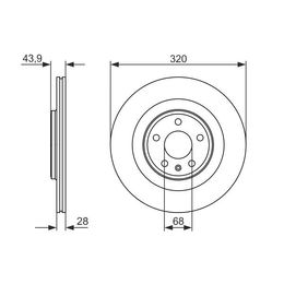 Bosch Bremsscheibe 0 986 479 552 vorne rechts links bel&uuml;ftet 320mm f&uuml;r RENAULT 402060029R 402064155R 402060003R