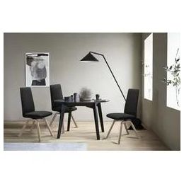 Polsterstuhl stressless "Laurel", schwarz (schwarz batick, schwarz), B:49cm H:105cm T:60cm, Leder BATICK: BATICK ist ein leicht korrigiertes, durchgef&auml;rbtes und genarbtes M&ouml;belleder, bei dem die meisten Unebenheiten und Spuren in der Regel entfernt wurden., St&uuml;hle, Polsterstuhl, High Back, Gr&ouml;&szlig;e L, mit schr&auml;ggestellten Beinen in Schwarz