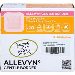 Allevyn Gentle Border 7,5x7,5 cm Schaumverb. 10 St