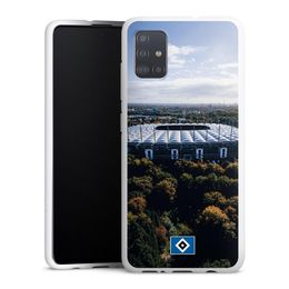 DeinDesign Galaxy A51 Handy Silikon H&uuml;lle Case wei&szlig; Handyh&uuml;lle Hsv Hamburger Sv Stadium Silikon Case
