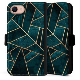 DeinDesign iPhone 16e Handy Klapph&uuml;lle Handyh&uuml;lle aus Kunst Leder schwarz Flip Case Stone Elisabeth Fredriksson Gold & Copper Sideflip mit Lasche