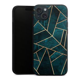DeinDesign iPhone 15 Plus Handy Premium Silikon H&uuml;lle Handyh&uuml;lle schwarz Case Stone Elisabeth Fredriksson Gold & Copper Silikon Premium Case