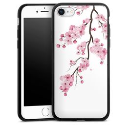 DeinDesign iPhone SE (2022) Handy Slim Case extra d&uuml;nn Silikon Handyh&uuml;lle schwarz H&uuml;lle Cherry Blossom Japan Aisa Silikon Slim Case
