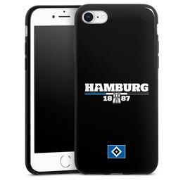 DeinDesign iPhone SE (2020) Handy Slim Case extra d&uuml;nn Silikon Handyh&uuml;lle schwarz H&uuml;lle Official Licensed Product Hamburg Hsv Silikon Slim Case