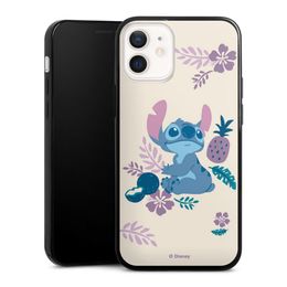 DeinDesign iPhone 12 mini Handy Slim Case extra d&uuml;nn Silikon Handyh&uuml;lle schwarz H&uuml;lle Flowers Lilo & Stitch Official Licensed Product Silikon Slim Case