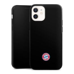 DeinDesign iPhone 12 mini Handy Slim Case extra d&uuml;nn Silikon Handyh&uuml;lle schwarz H&uuml;lle Fcb Fc Bayern M&uuml;nchen Logo Silikon Slim Case