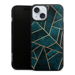 DeinDesign iPhone 15 Handy Premium Silikon H&uuml;lle Handyh&uuml;lle schwarz Case Stone Elisabeth Fredriksson Gold & Copper Silikon Premium Case