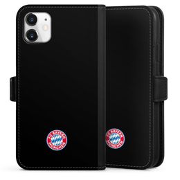 DeinDesign iPhone 11 Handy Klapph&uuml;lle Handyh&uuml;lle aus Kunst Leder schwarz Flip Case Fcb Fc Bayern M&uuml;nchen Logo Sideflip mit Lasche