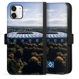 DeinDesign iPhone 11 Handy Klapph&uuml;lle Handyh&uuml;lle aus Kunst Leder schwarz Flip Case Hsv Hamburger Sv Stadium Sideflip mit Lasche