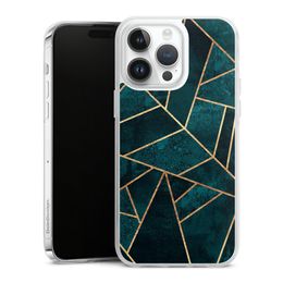 DeinDesign iPhone 14 Pro Max Handy Silikon H&uuml;lle Case transparent Handyh&uuml;lle Stone Elisabeth Fredriksson Gold & Copper Silikon Case