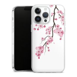 DeinDesign iPhone 14 Pro Max Handy Silikon H&uuml;lle Case transparent Handyh&uuml;lle Aisa Japan Cherry Blossom Silikon Case