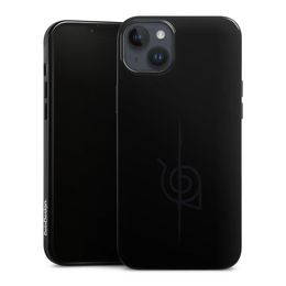 DeinDesign iPhone 14 Plus Handy Silikon H&uuml;lle Case schwarz Handyh&uuml;lle Konoha Sasuke Naruto Shippuden