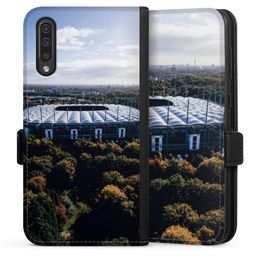 DeinDesign Galaxy A50 Handy Klapph&uuml;lle Handyh&uuml;lle aus Kunst Leder schwarz Flip Case Hsv Hamburger Sv Stadium Sideflip mit Lasche