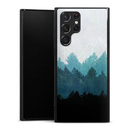 DeinDesign Galaxy S22 Ultra Handy Silikon H&uuml;lle Case schwarz Handyh&uuml;lle Tree Forrest Abstract