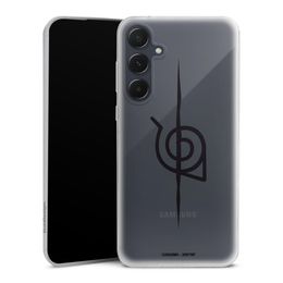 DeinDesign Galaxy A55 5G Handy Slim Case Silikon Handyh&uuml;lle transparent H&uuml;lle extra d&uuml;nn Konoha Sasuke Naruto Shippuden Silikon Slim Case