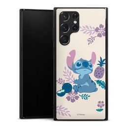 DeinDesign Galaxy S22 Ultra Handy Silikon H&uuml;lle Case schwarz Handyh&uuml;lle Flowers Lilo & Stitch Official Licensed Product