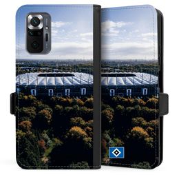DeinDesign Xiaomi Redmi Note 10 Pro Handy Klapph&uuml;lle Handyh&uuml;lle aus Kunst Leder schwarz Flip Case Hsv Hamburger Sv Stadium Sideflip mit langer Lasche
