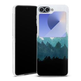 DeinDesign Galaxy Z Flip 6 Handy Hard Case Schutzh&uuml;lle transparent Smartphone Handy H&uuml;lle Abstract Forrest Tree Hard Case