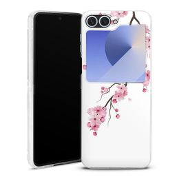 DeinDesign Galaxy Z Flip 7 FE Handy Hard Case Schutzh&uuml;lle transparent Smartphone Handy H&uuml;lle Cherry Blossom Japan Aisa Hard Case