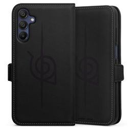 DeinDesign Galaxy A15 5G Handy Klapph&uuml;lle Handyh&uuml;lle aus Kunst Leder schwarz Flip Case Konoha Sasuke Naruto Shippuden Sideflip mit Lasche