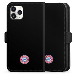 DeinDesign iPhone 11 Pro Handy Klapph&uuml;lle Handyh&uuml;lle aus Kunst Leder schwarz Flip Case Fcb Fc Bayern M&uuml;nchen Logo Sideflip mit Lasche