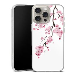 DeinDesign iPhone 16 Pro Max Handy Silikon H&uuml;lle Case transparent Handyh&uuml;lle Aisa Japan Cherry Blossom Silikon Case