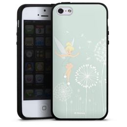 DeinDesign iPhone SE (2016-2019) Handy Silikon H&uuml;lle Case schwarz Handyh&uuml;lle Disney Tinkerbells Dandelion