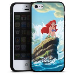 DeinDesign iPhone SE (2016-2019) Handy Silikon H&uuml;lle Case schwarz Handyh&uuml;lle Official Licensed Product Arielle Die Meerjungfrau Mermaid