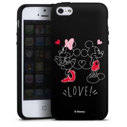 DeinDesign iPhone SE (2016-2019) Handy Silikon H&uuml;lle Case schwarz Handyh&uuml;lle Disney Love