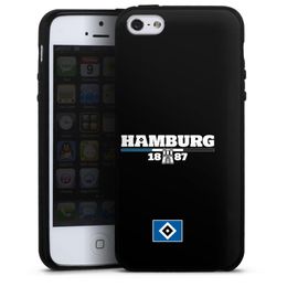 DeinDesign iPhone SE (2016-2019) Handy Silikon H&uuml;lle Case schwarz Handyh&uuml;lle Hsv Official Licensed Product Hamburg