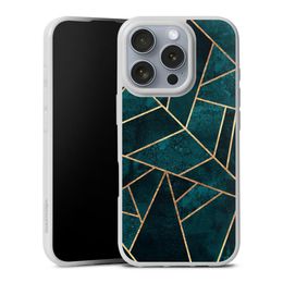 DeinDesign iPhone 16 Pro Handy Silikon H&uuml;lle Case wei&szlig; Handyh&uuml;lle Stone Elisabeth Fredriksson Gold & Copper Silikon Case