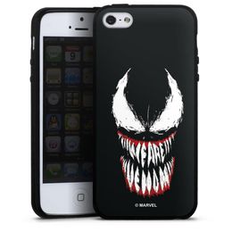 DeinDesign iPhone SE (2016-2019) Handy Silikon H&uuml;lle Case schwarz Handyh&uuml;lle Venom Marvel Official Licensed Product