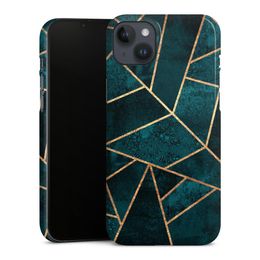 DeinDesign iPhone 14 Plus Handy Premium Case Smartphone Handyh&uuml;lle Schutzh&uuml;lle gl&auml;nzend Stone Elisabeth Fredriksson Gold & Copper Premium Case