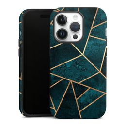 DeinDesign iPhone 14 Pro Handy Panzer Handyh&uuml;lle robuste Outdoor H&uuml;lle Schutzh&uuml;lle matt Stone Elisabeth Fredriksson Gold & Copper Tough Case