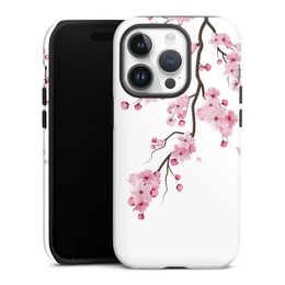 DeinDesign iPhone 14 Pro Handy Panzer Handyh&uuml;lle robuste Outdoor H&uuml;lle Schutzh&uuml;lle matt Aisa Japan Cherry Blossom Tough Case